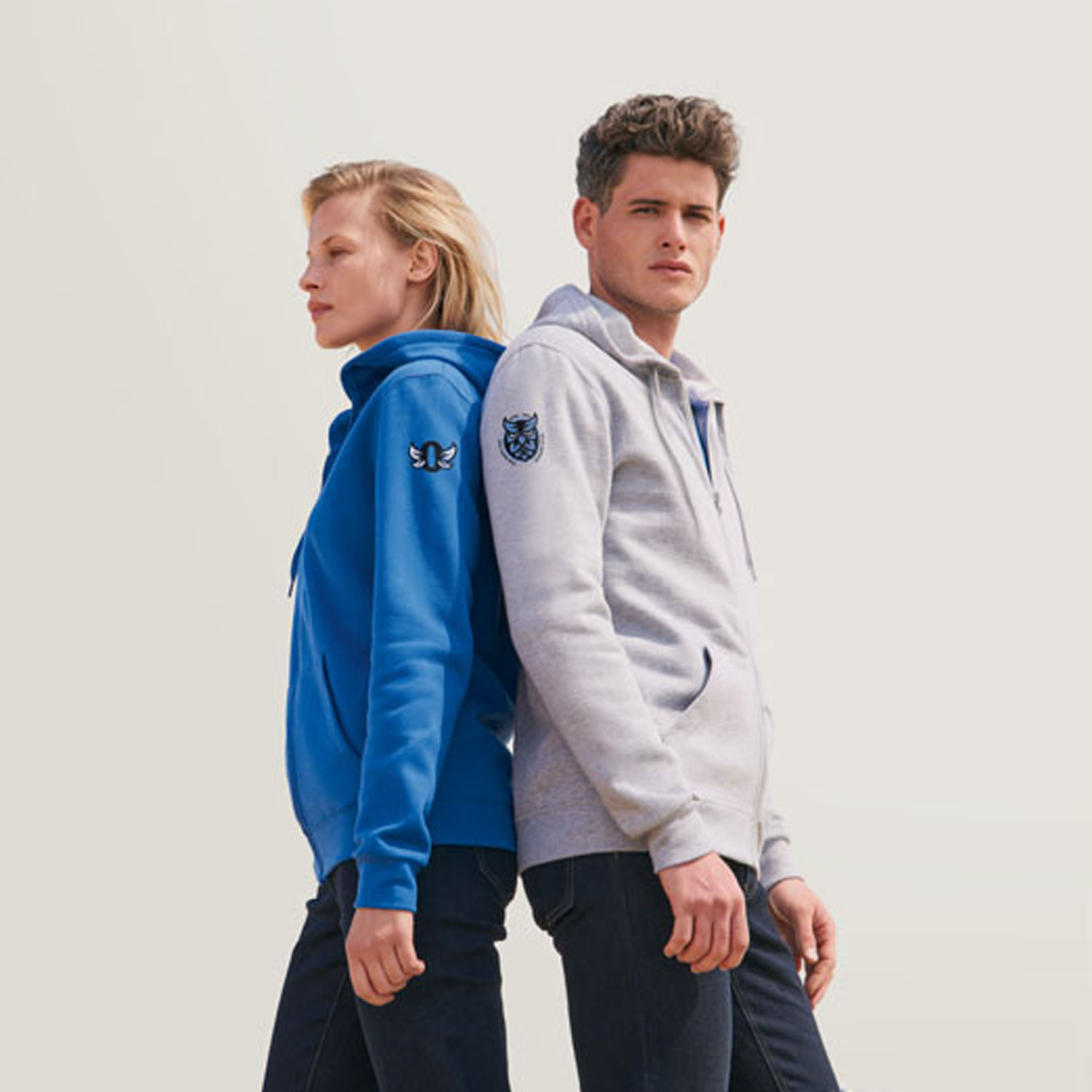 Felpe personalizzate: Felpa personalizzata con zip e cappuccio